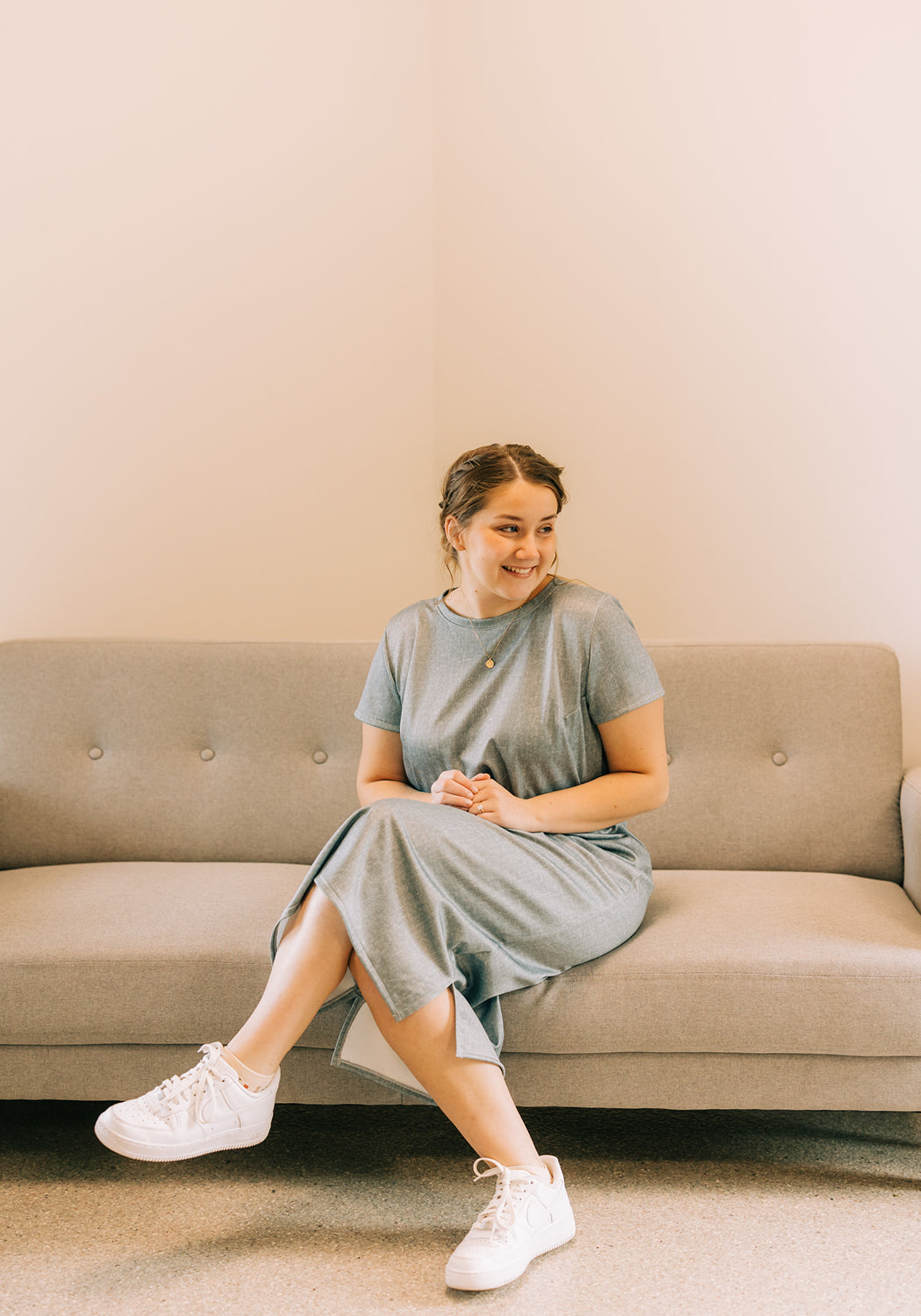 'Willa' T-Shirt Extended Midi Dress – Grace and Joy Company