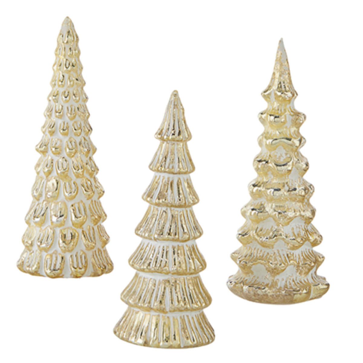 10" Distressed White Glass Tree – Grace and Joy Company